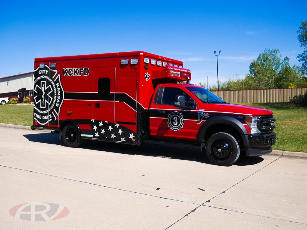 2022 KCKFD AEV Traumahawk X-Series LTD Remounted Custom Ford F-550 Type I Ambulance - American ...