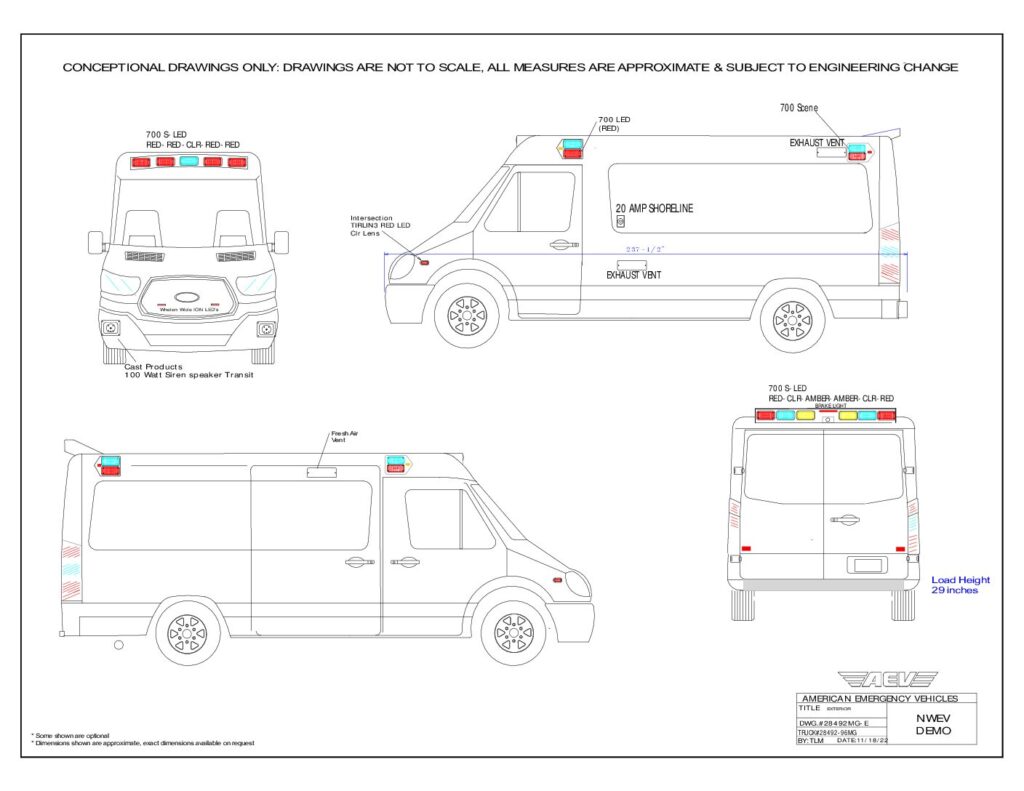 2023 AEV Traumahawk, Type II, Transit, Mid-Roof, Ambulance 23SF28493MG ...